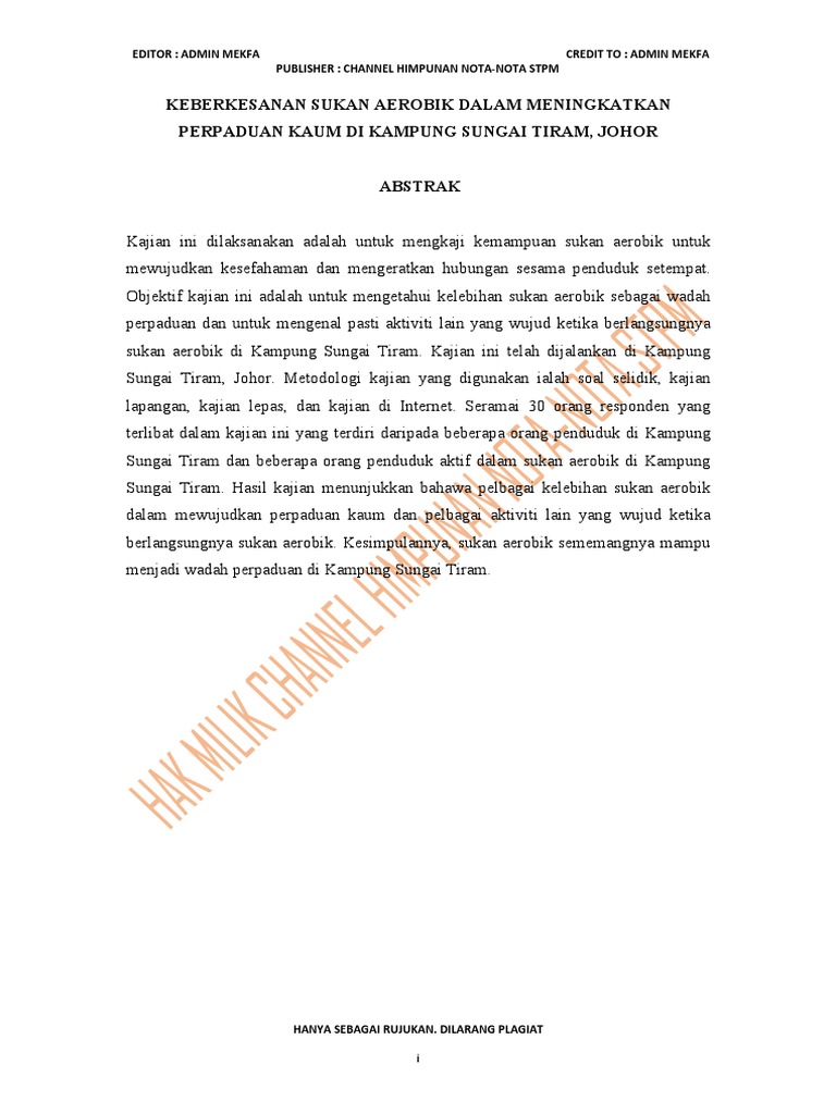 Contoh Kerja Kursus Pengajian Am | PDF