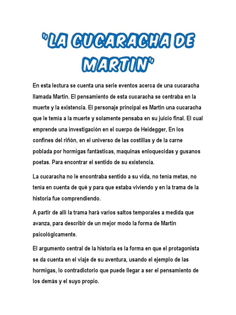 La Cucaracha Martin | PDF