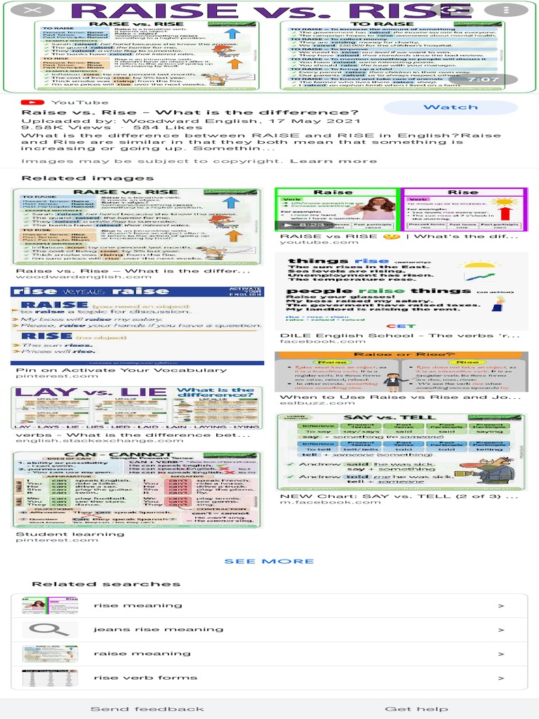 Raise Rise Difference Chart - Google Search | PDF