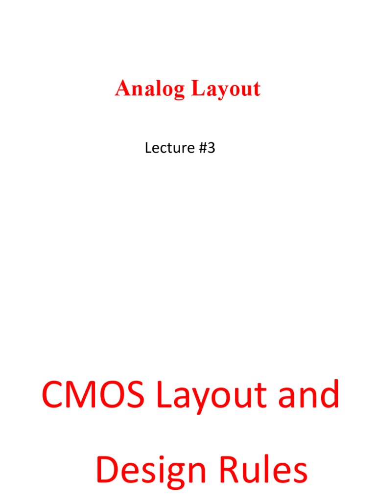 CMOS Layout and Design Rules | PDF | Cmos | Field Effect Transistor