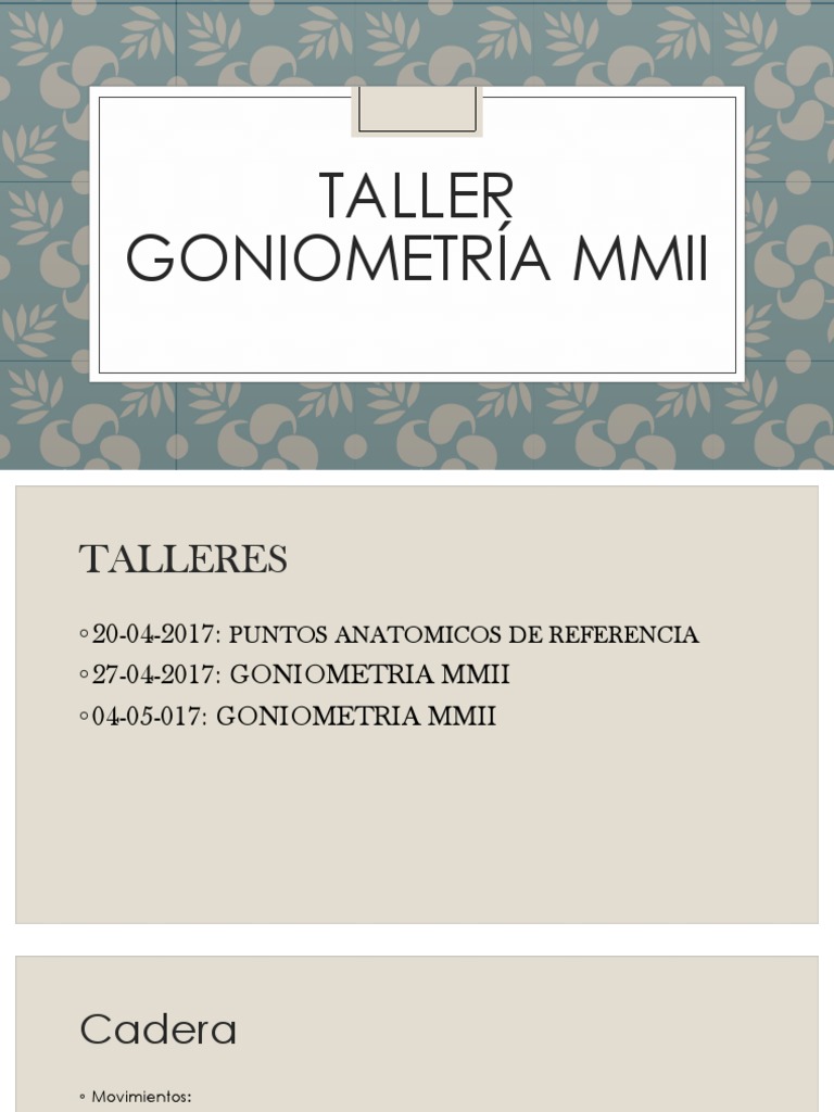 Goniometría de Rodilla y MMII | PDF | Tobillo | Rodilla