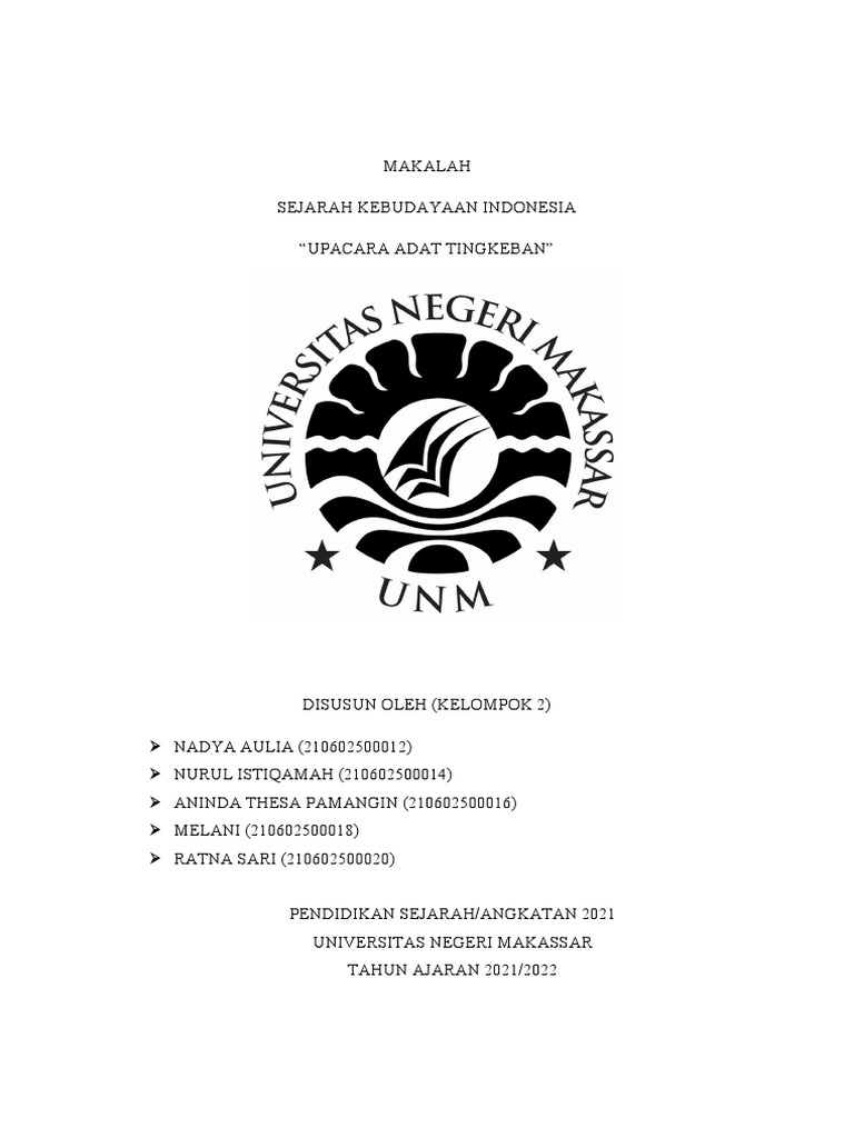 Makalah Kelompok 2 (Upacara Adat Tingkeban) | PDF