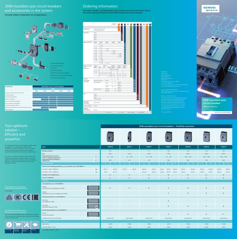 3VM Moulded Case Circuit Breakers and Accessories in The System ...