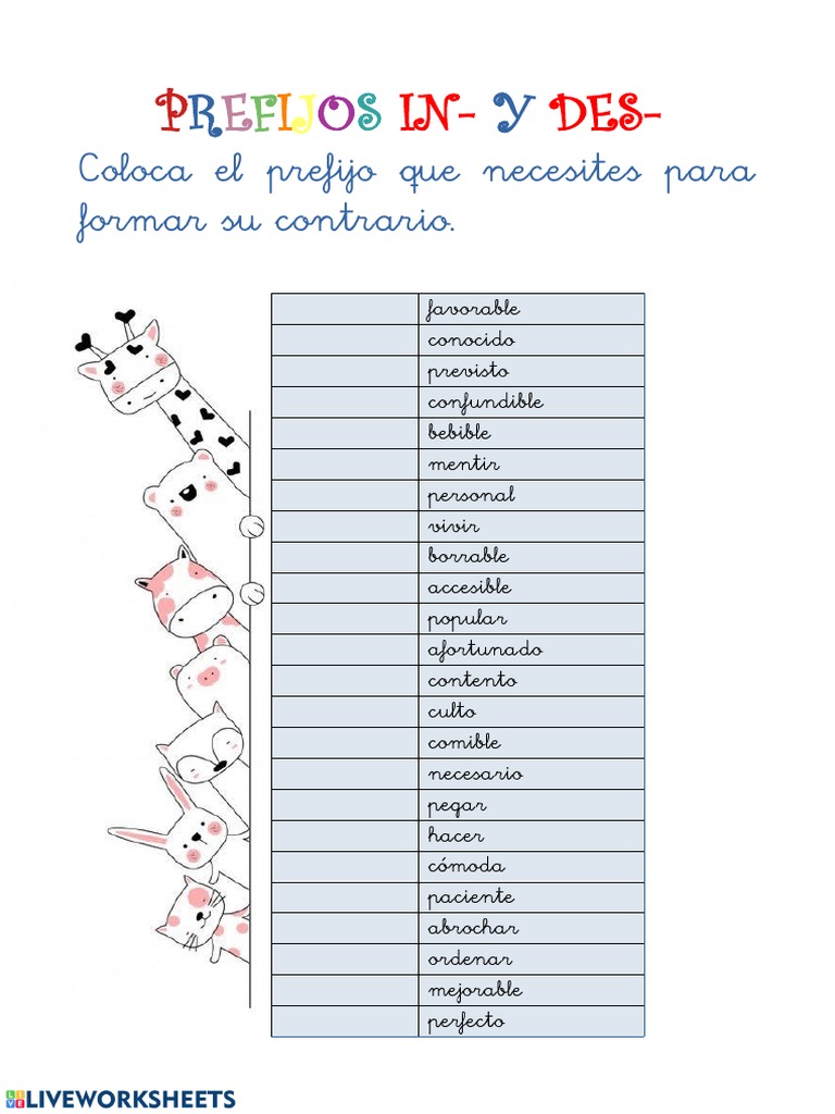 Prefijos in- y des | PDF | Verbo