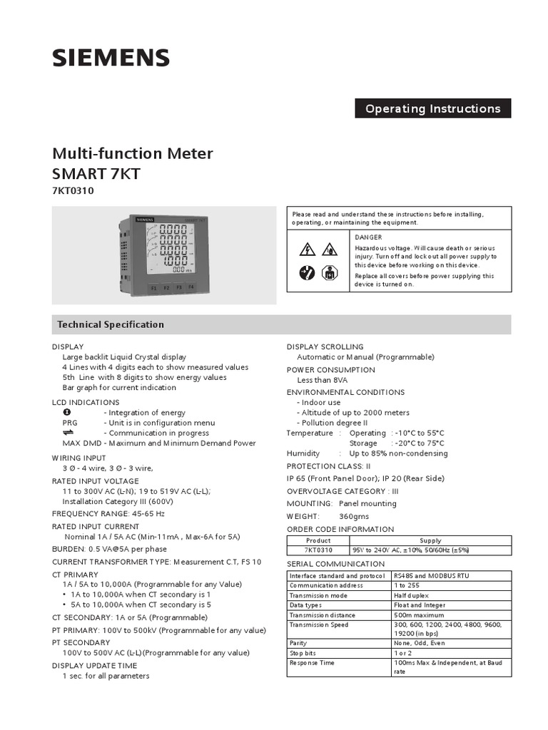 Smart 7kt MFM 7kt0310 Manual - Ois | PDF