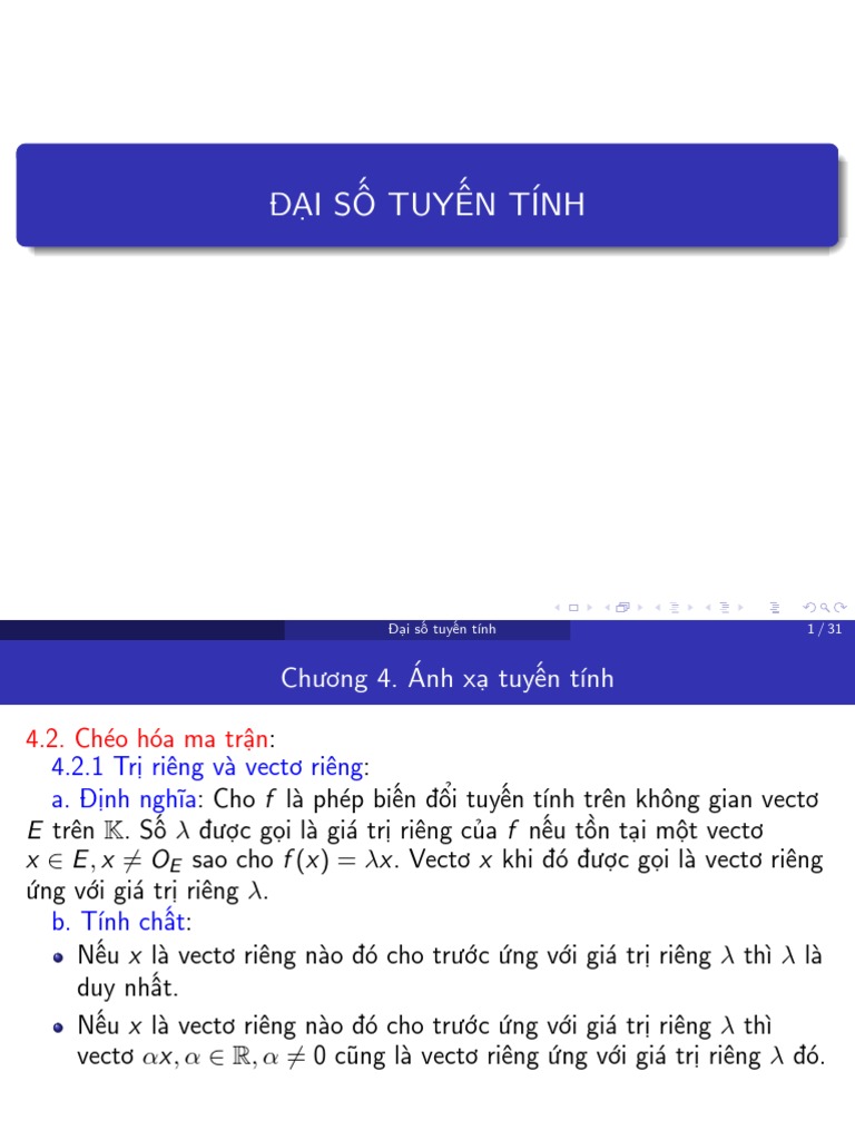 AXTT Trị riêng Vector riêng | PDF