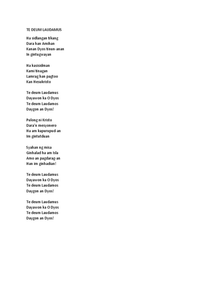Te Deum Laudamus Lyrics | PDF