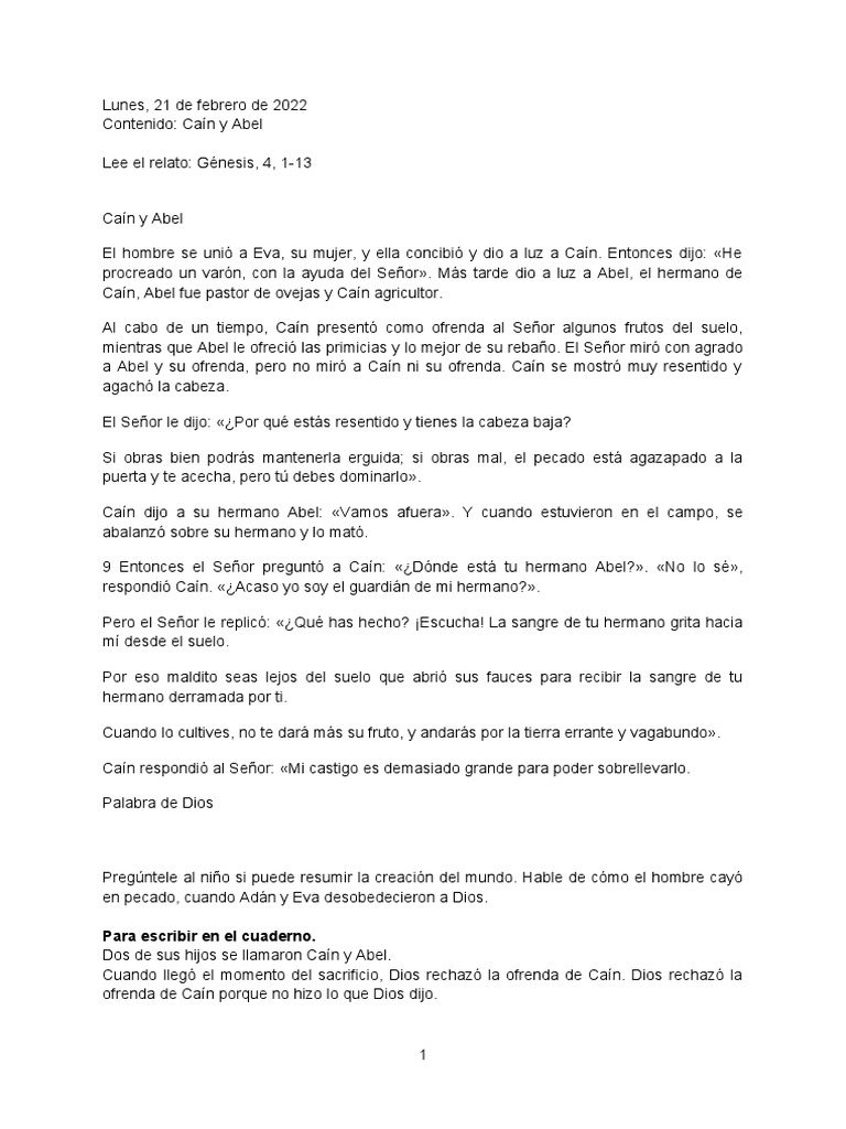 La historia bíblica de Caín y Abel: el primer asesinato y sus ...