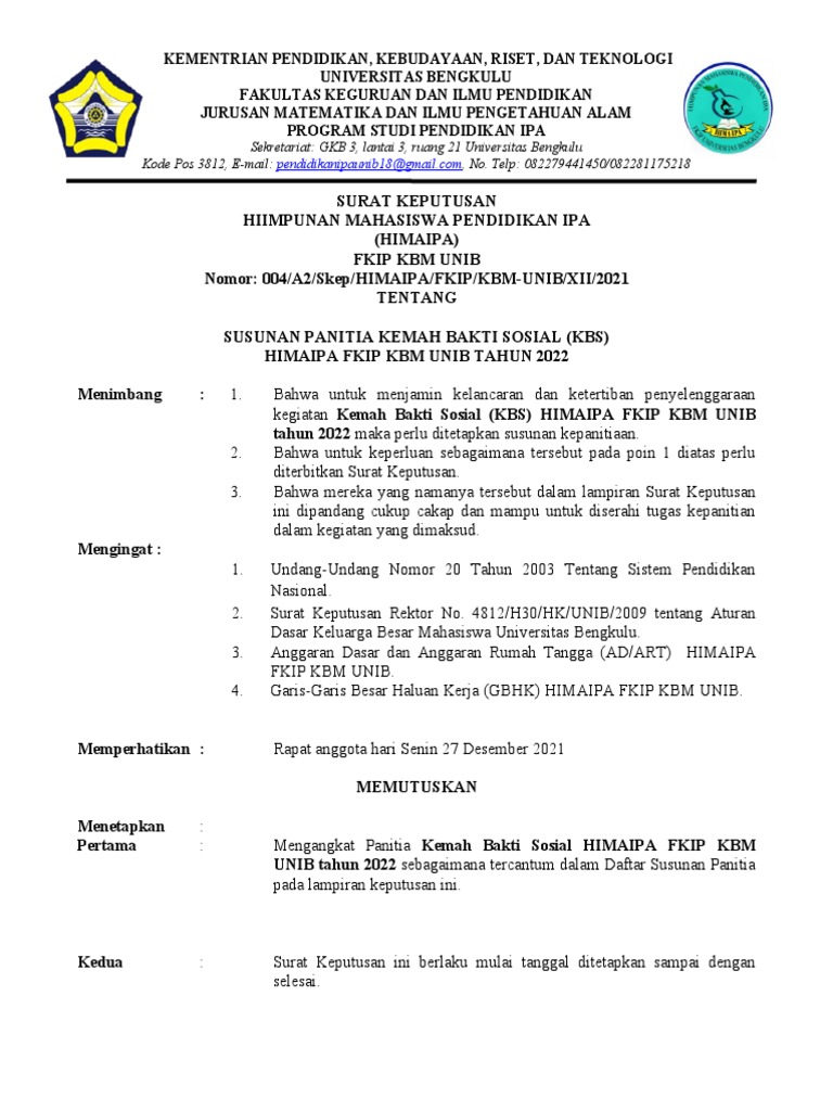 004-SK-KBS-HIMAIPA THN 2022-1 | PDF