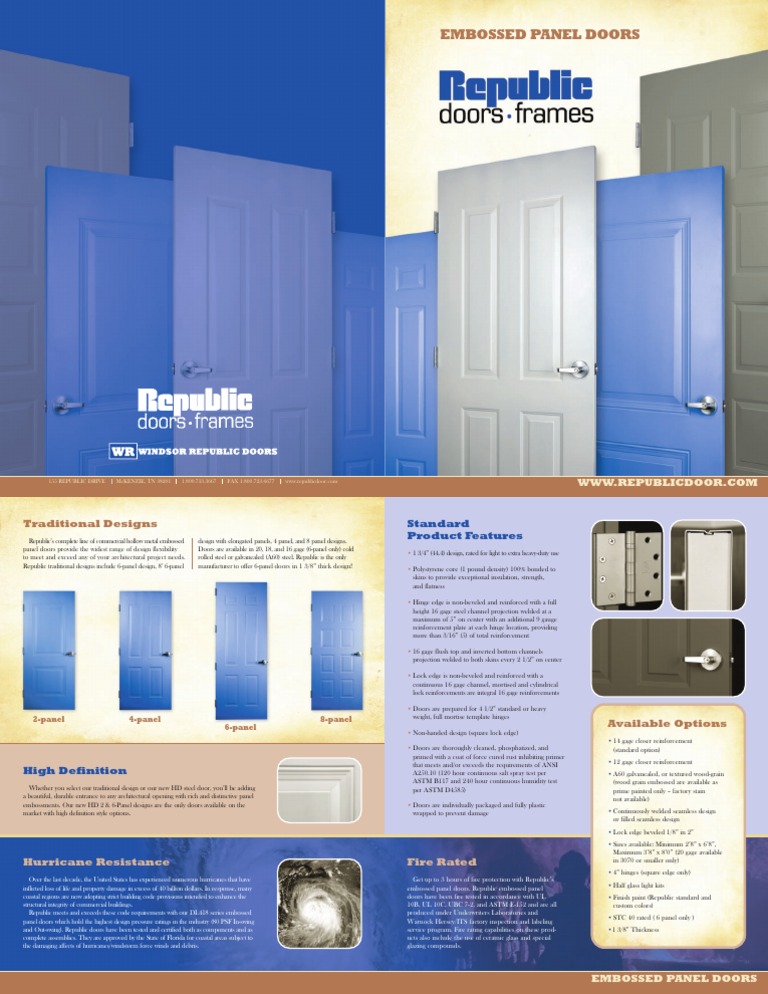 Embossed Brochure | PDF | Door | Building Materials