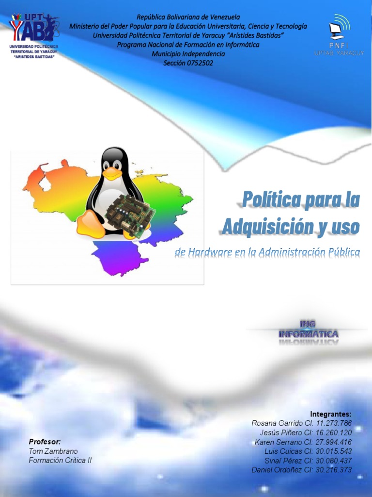 Politicas para La Adquisicion y Uso Del Hardware | PDF | Software libre | Hardware de la computadora
