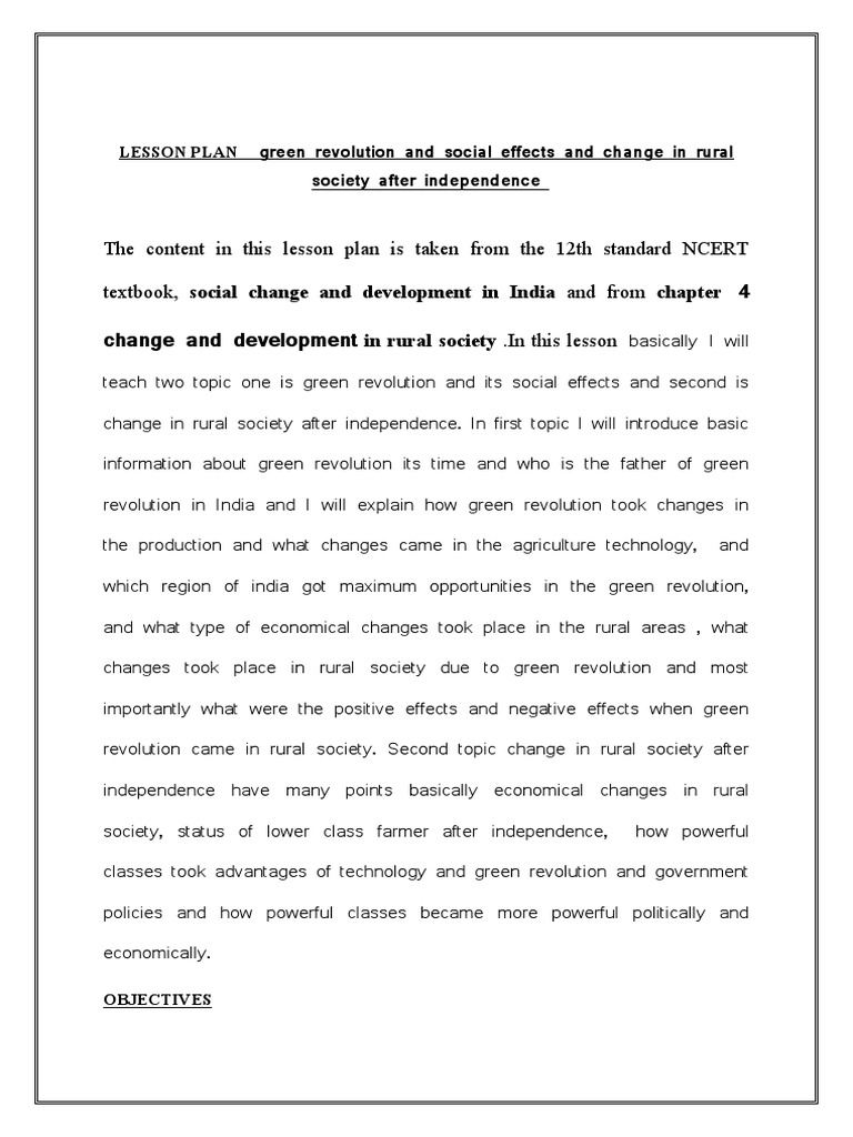 Lesson Plan Class 12 Chapter 4.3 and 4.4 | PDF | Labour Economics ...