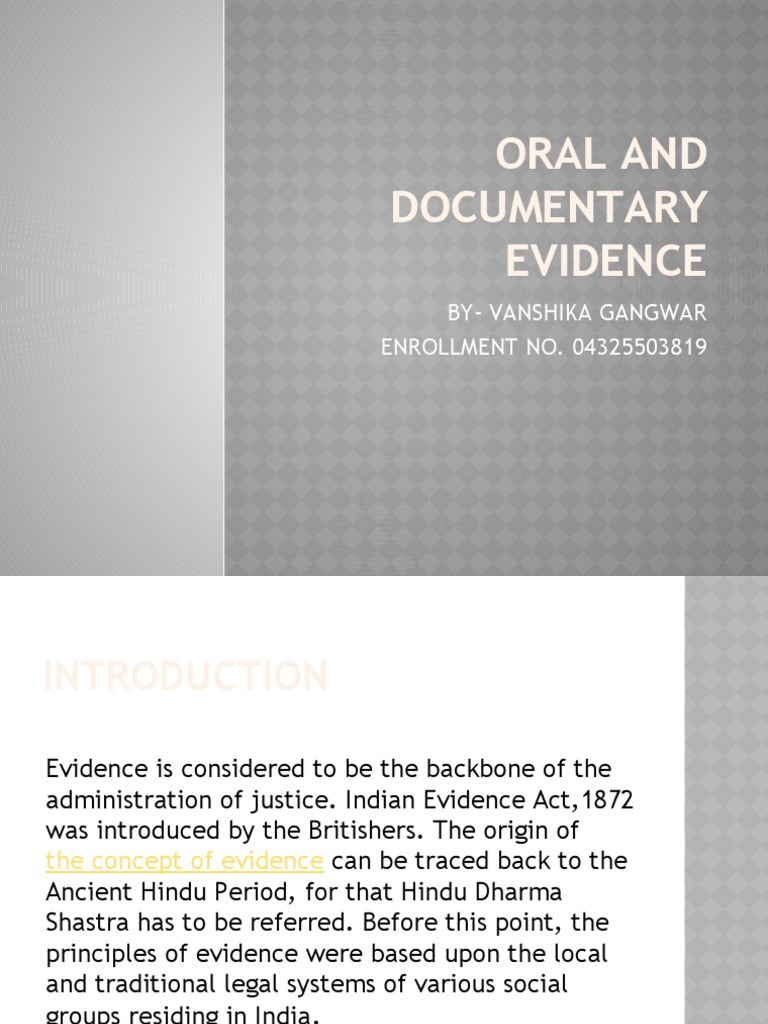 Oral and Documentary Evidence | PDF | Witness | Evidence