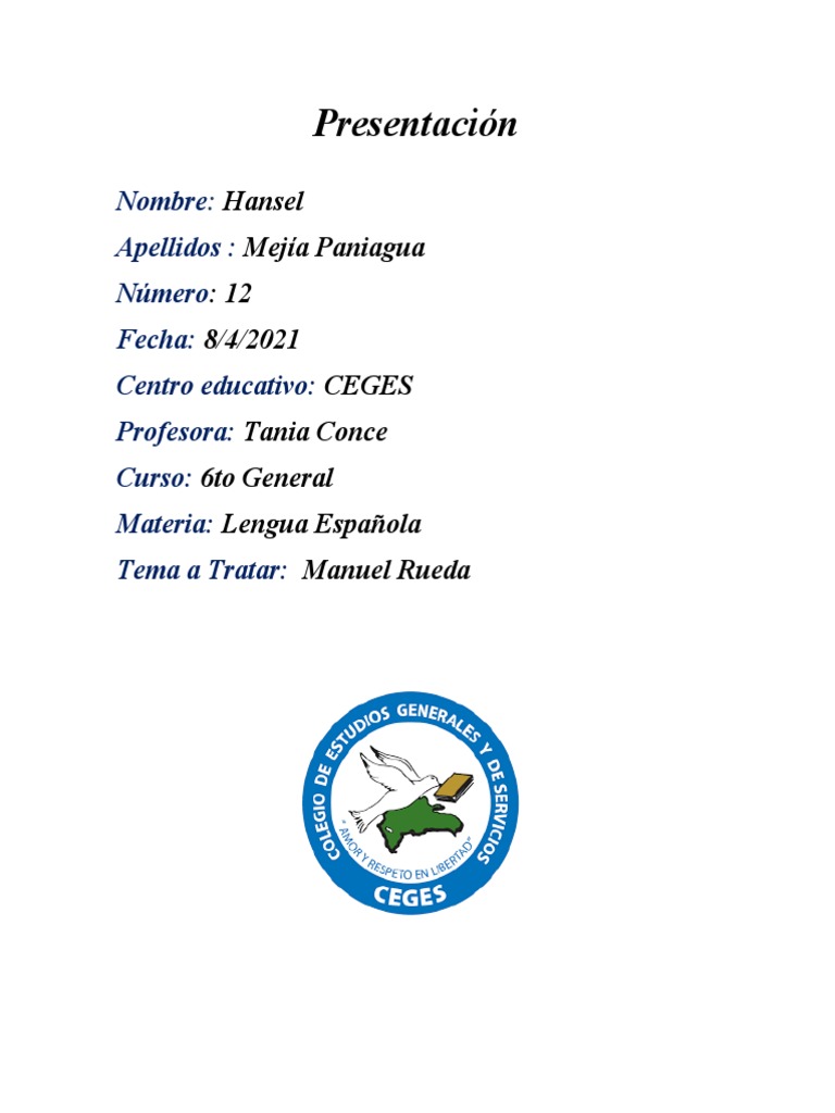 Biografía de Manuel Rueda | PDF