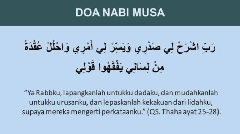 Doa Nabi Musa | PDF