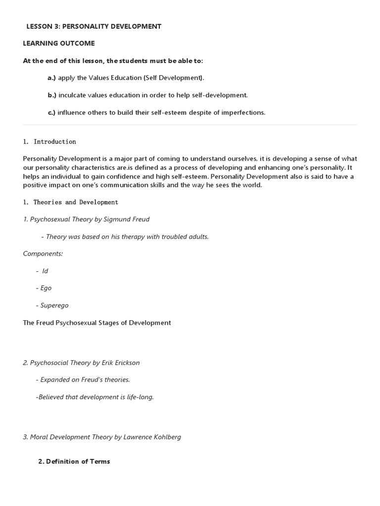Midterm LESSON 3 | PDF | Morality | Cognitive Development