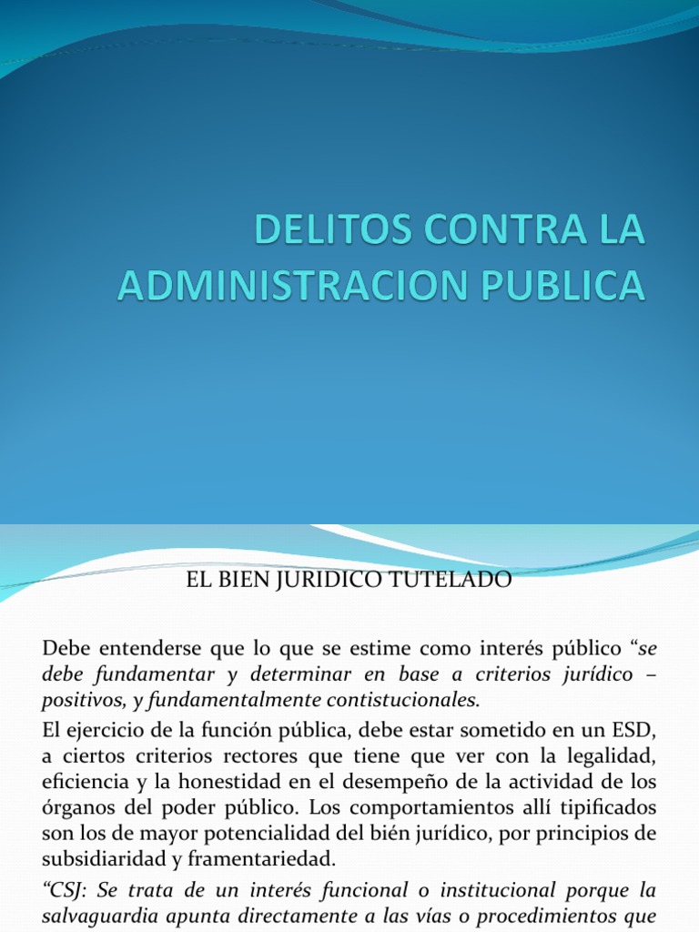 Delitos Contra La Administracion Publica 1. Nuevo | PDF Delitos Contra La Administracion Publica 1. Nuevo | PDF