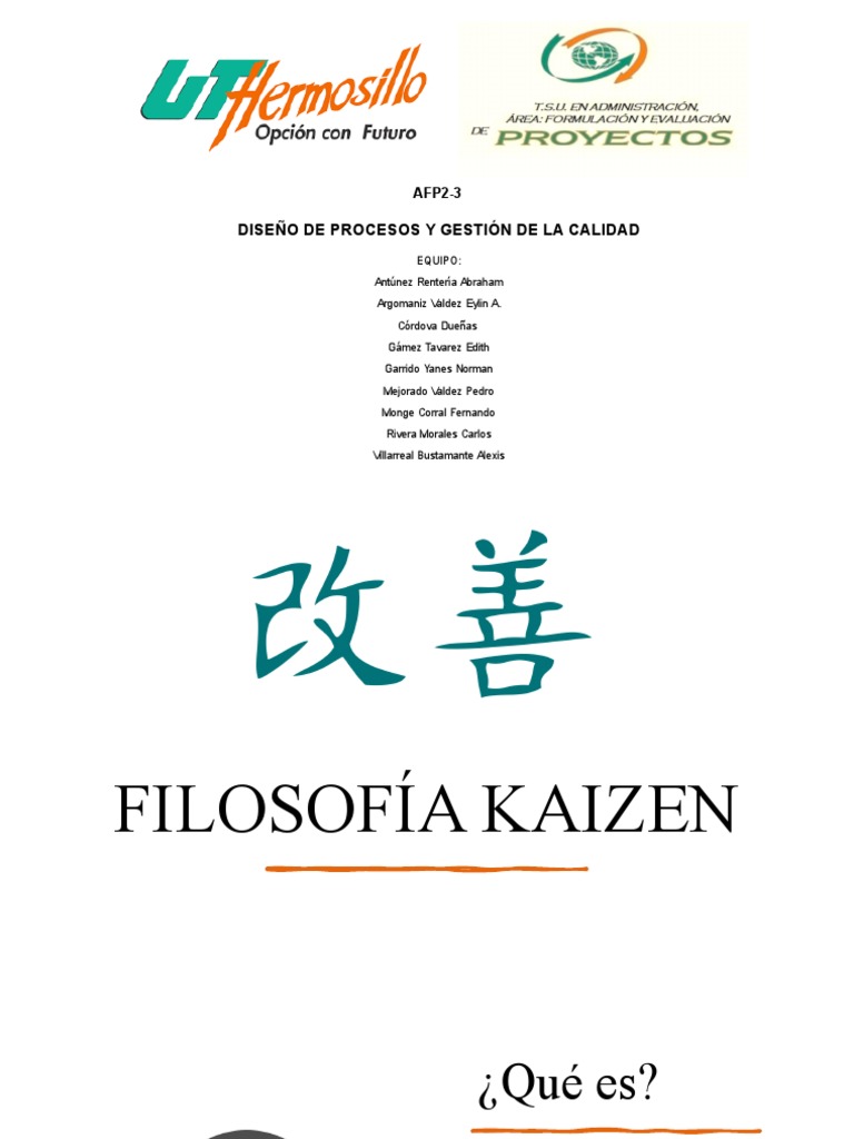 Filosofía Kaizen: Mejora Continua Empresarial | PDF | Business ...