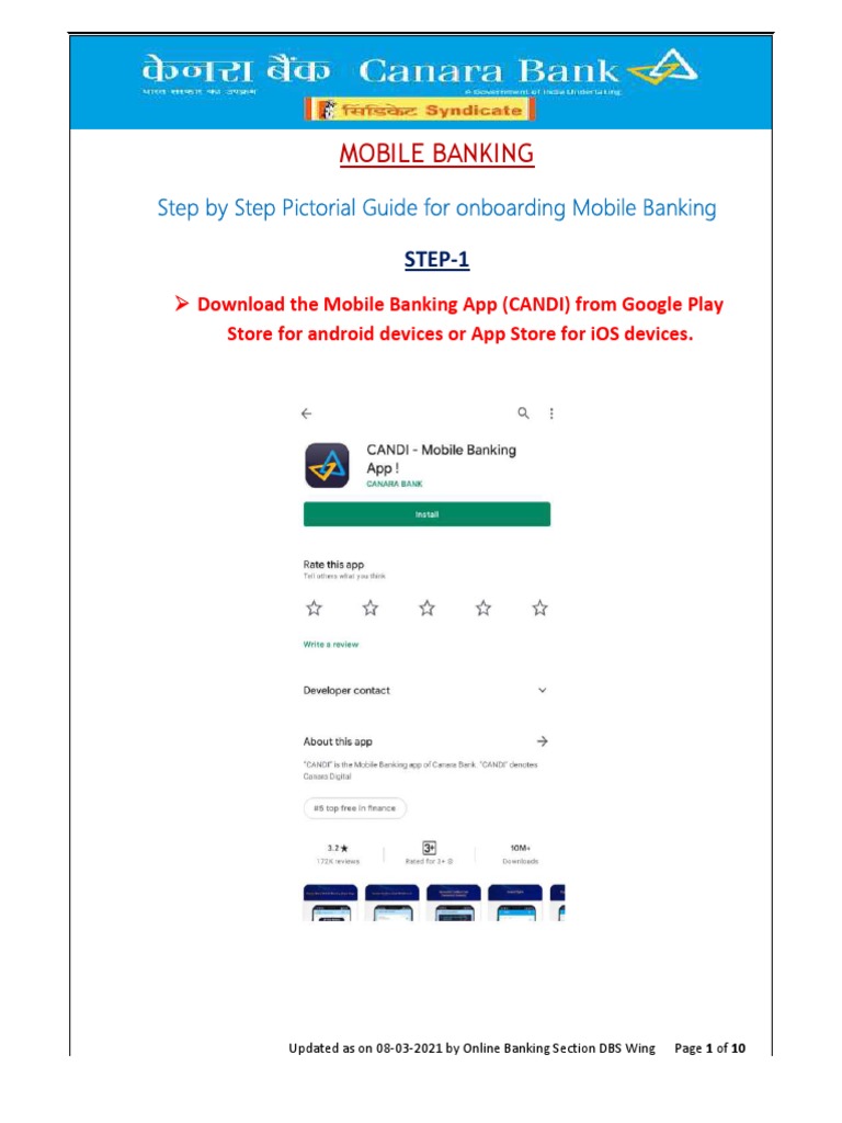 CANDI Registration Process | PDF | Mobile App | Banks & Banking