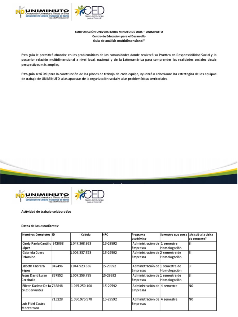 Guía de Análisis Multidimensional | PDF