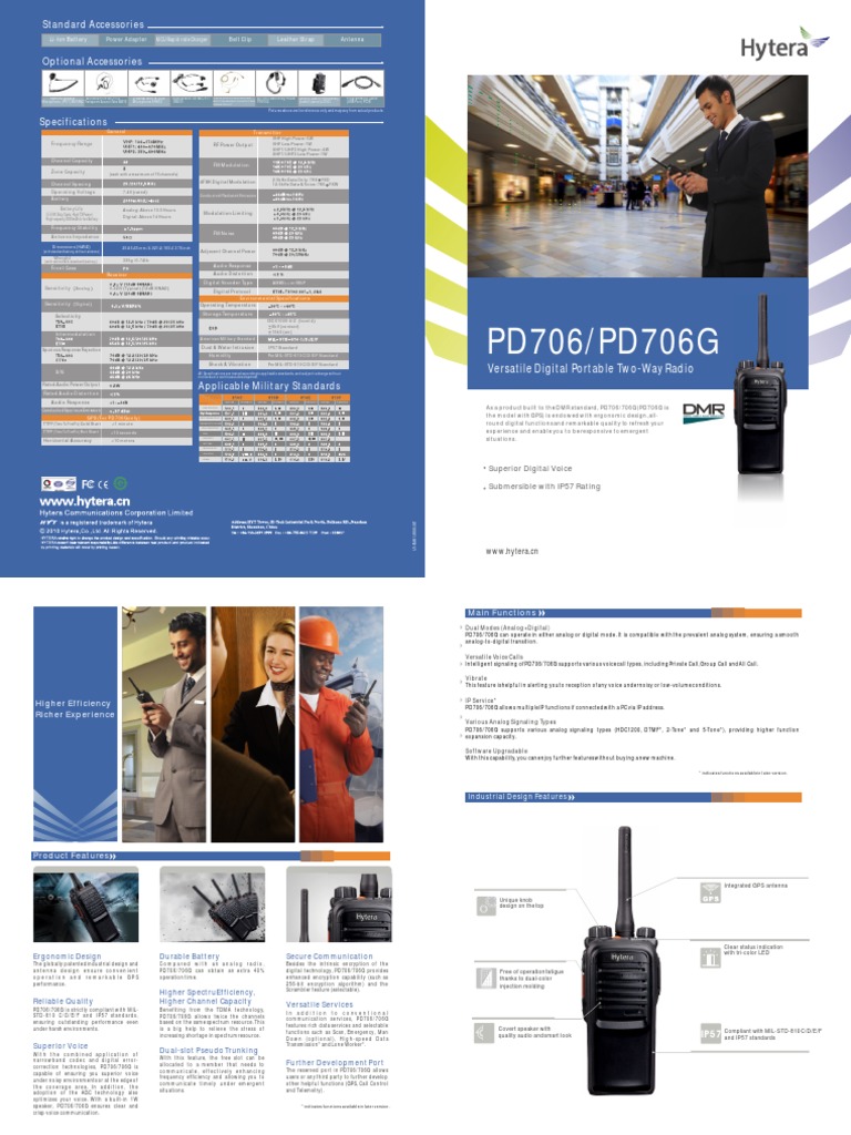 PD706/PD706G: Standard Accessories | PDF | Microphone | Frequency ...