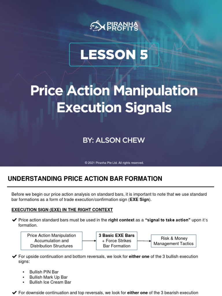 Price Action Manipulation Execution Signals | PDF | Market Trend ...