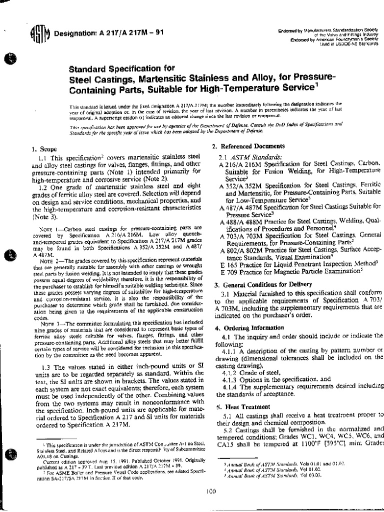 Astm A217 | PDF