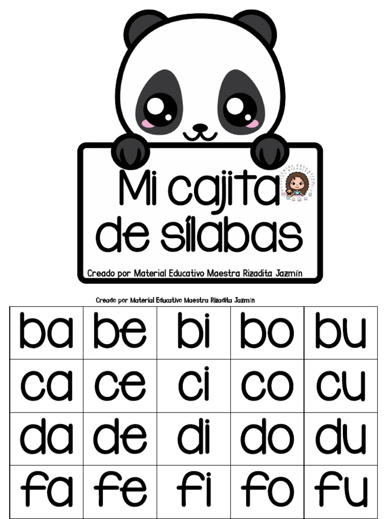 Caja de Sílabas para Niños | PDF