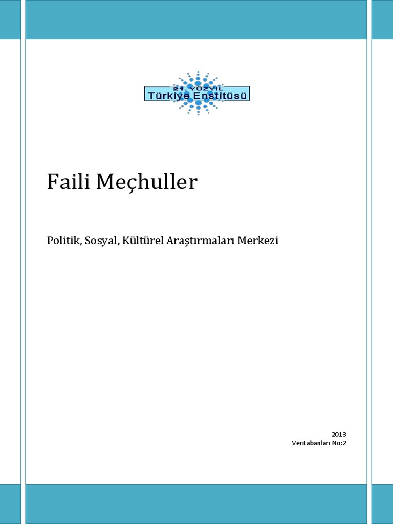 Faili Meçhuller-Tarihe Göre Sıralı Liste | PDF