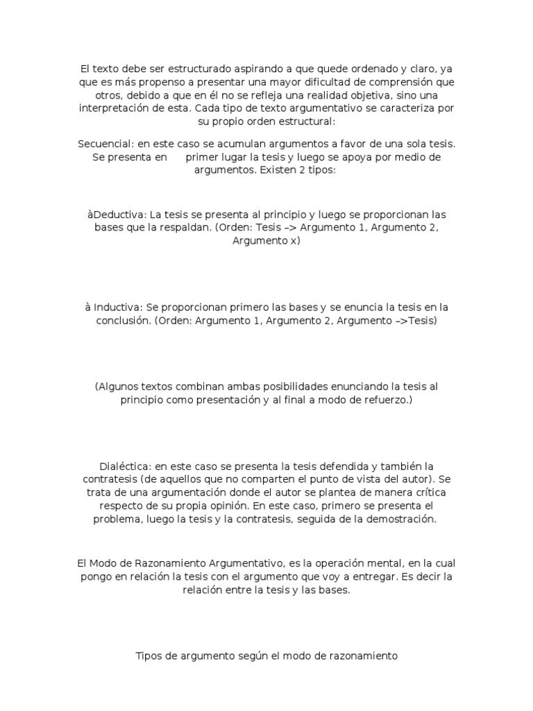 El Texto Debe Ser Estructurado Aspirando A Que Quede Ordenado y Claro ...