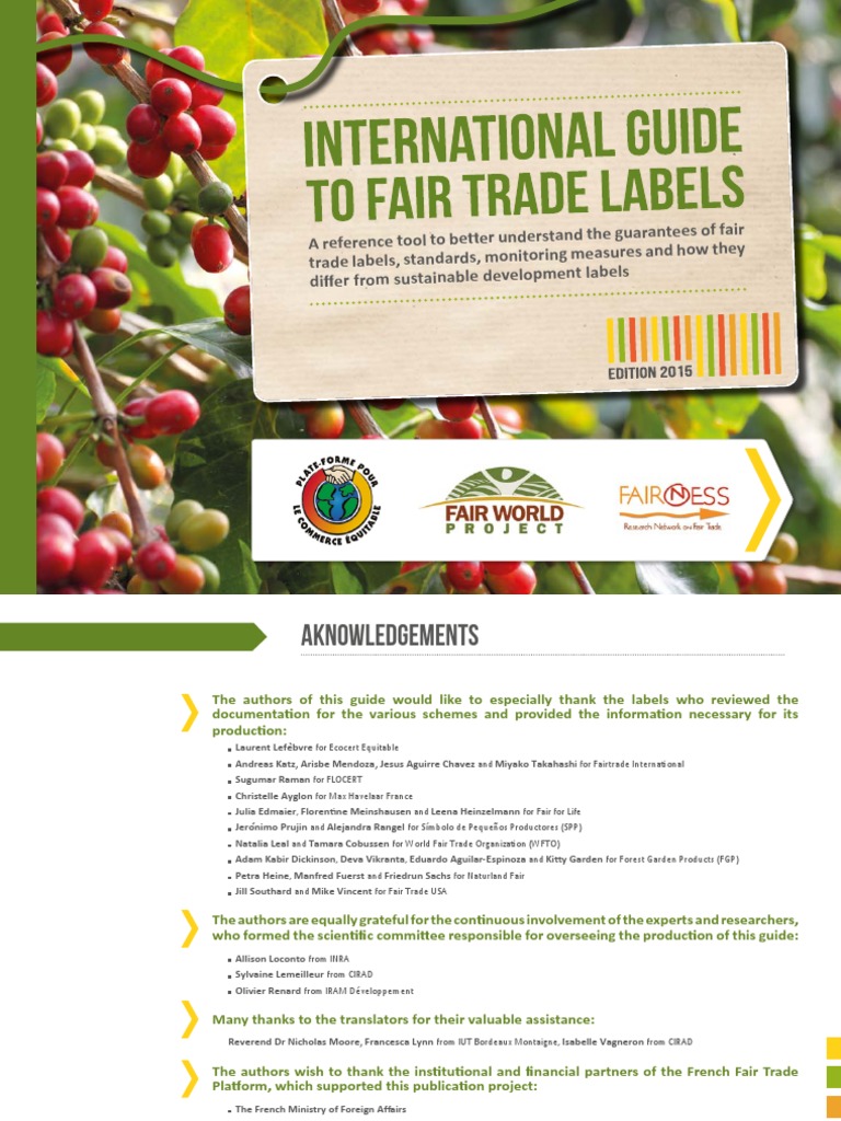 International Guide To Fair Trade Labels 2015 | PDF | Fair Trade | Audit