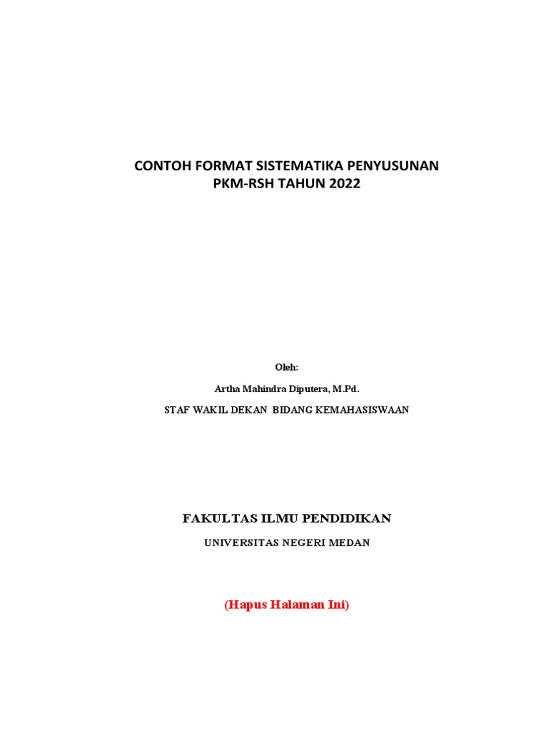 Panduan Penyusunan PKM-RSH 2022 | PDF