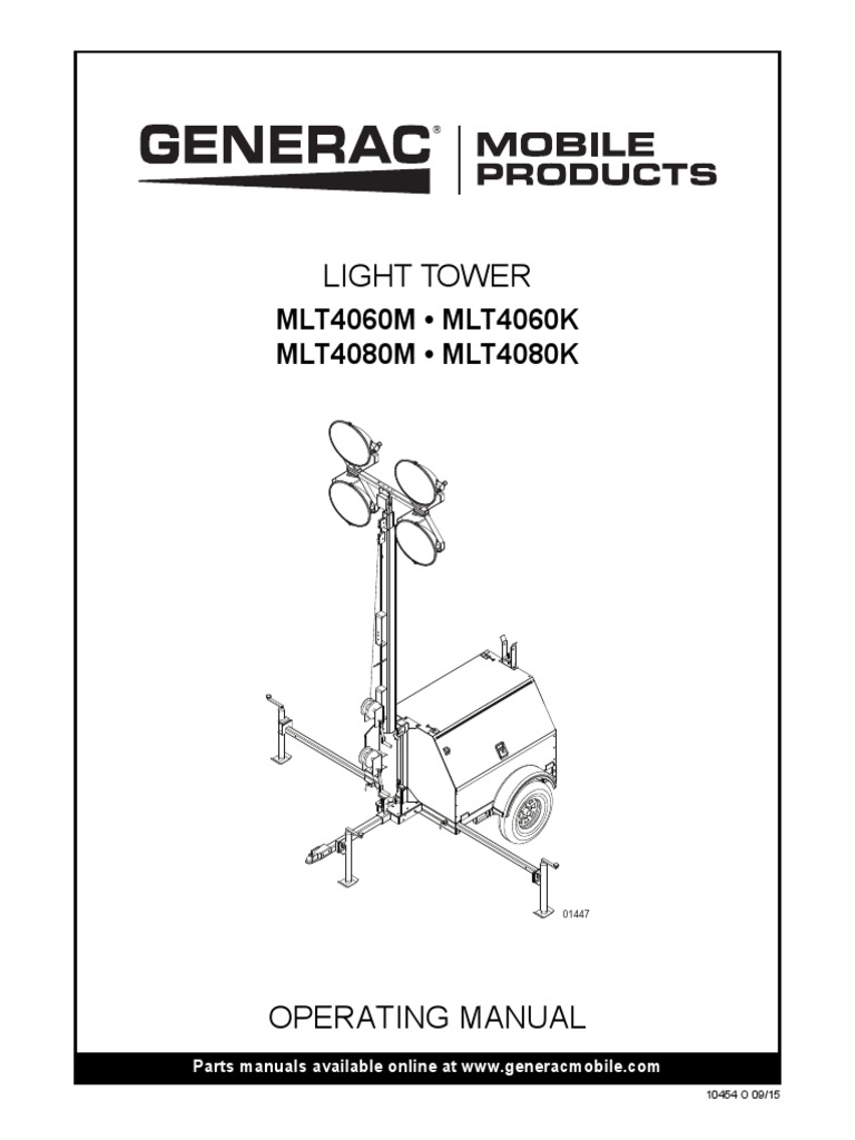 Light Tower: MLT4060M - MLT4060K MLT4080M - MLT4080K | PDF | Trailer ...
