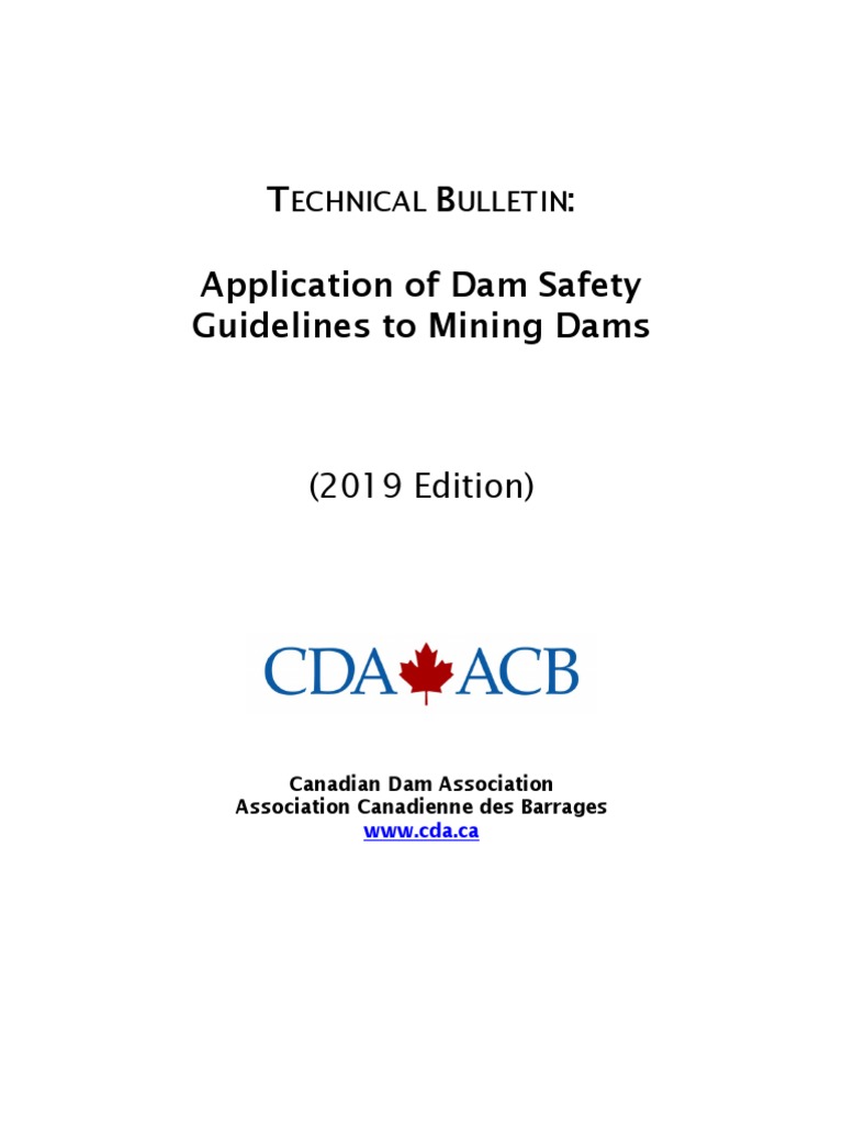 2019 CDA Mining Dams Safety Guidelines | PDF | Dam | Mining