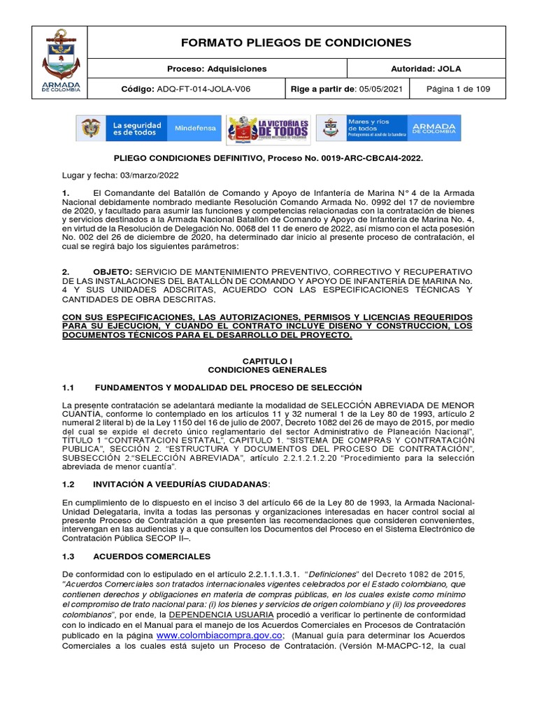 Pliegos de Condiciones Definitivo | Descargar gratis PDF | Pequeñas y medianas empresas | Factura