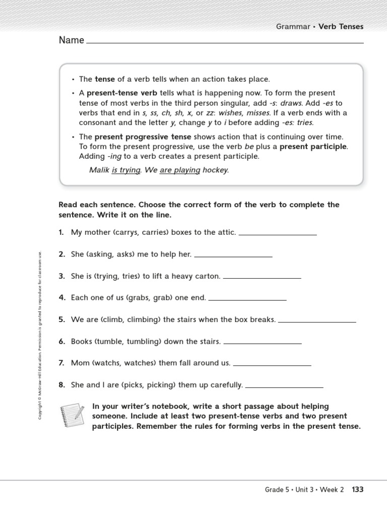 5th Vocabulary-Context Clues | PDF | Verb | Grammatical Tense