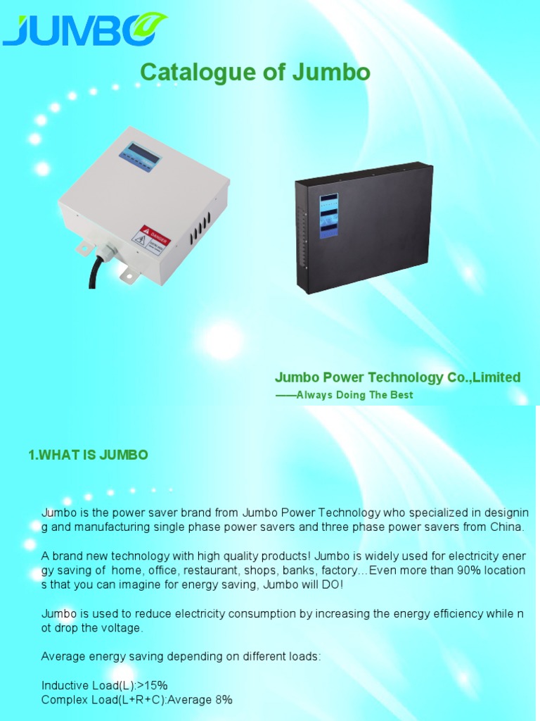 Catalogue of Jumbo: Jumbo Power Technology Co.,Limited | PDF | Physical ...