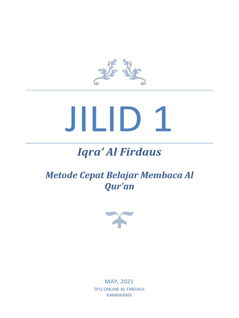Iqra Al Firdaus Jilid 1-2 - (b5) Word | PDF