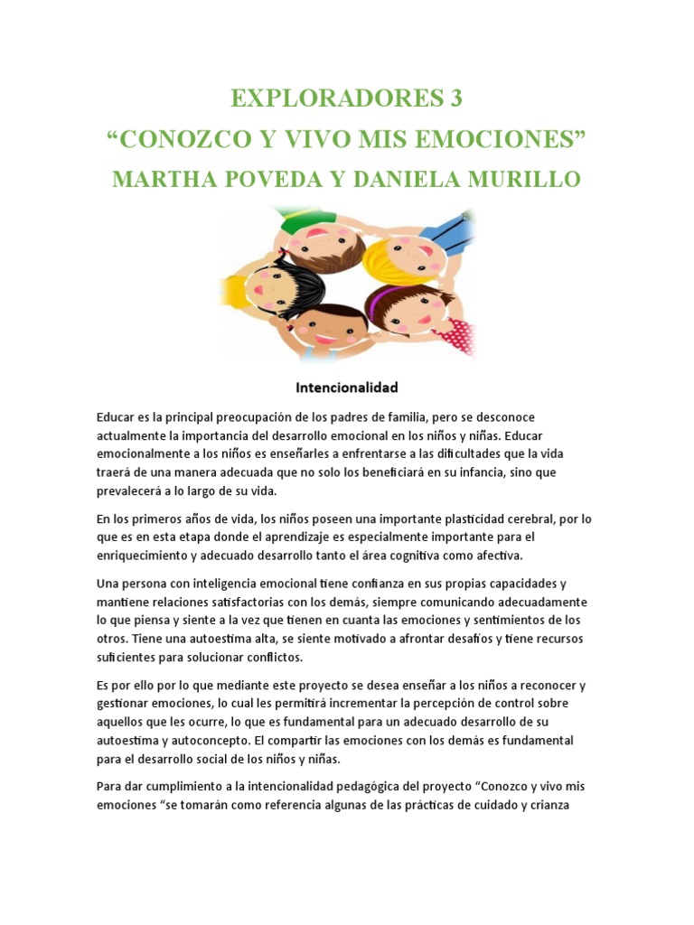Conozco y Vivo Mis Emociones | PDF | Las emociones | Cognición