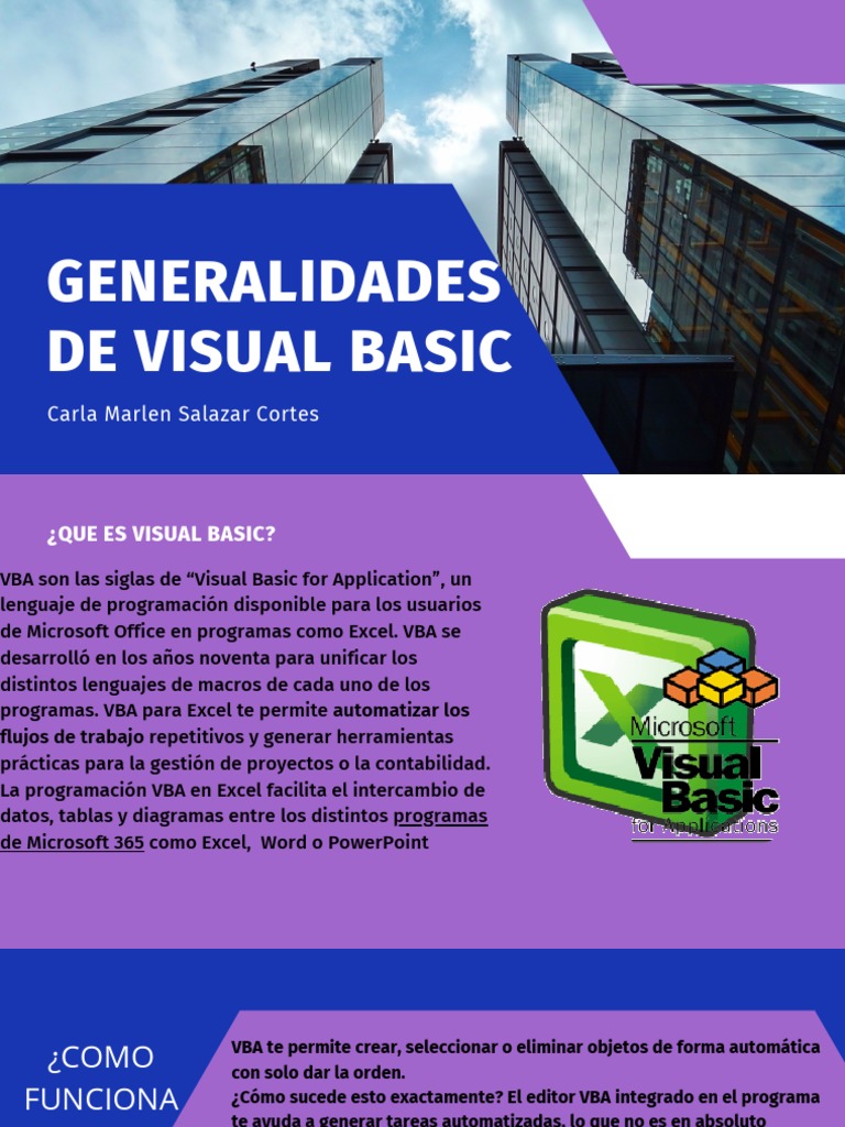 Generalidades de Visual Basic | PDF | Visual Basic para Aplicaciones ...