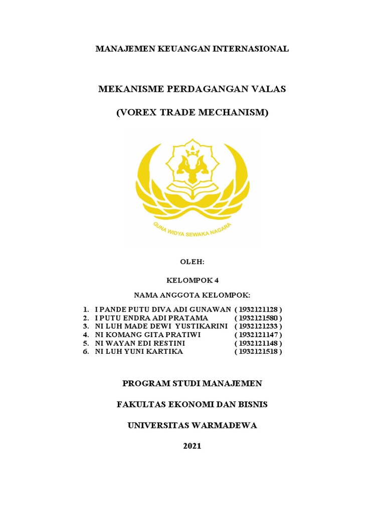 Mekanisme Perdagangan Valas (Forex) | PDF | Bisnis | Pengelolaan ...