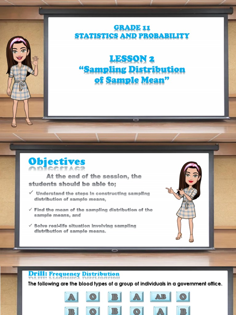 Lesson 2 Sampling Distribution of Sample Mean 03-30-22 | PDF | Mean ...