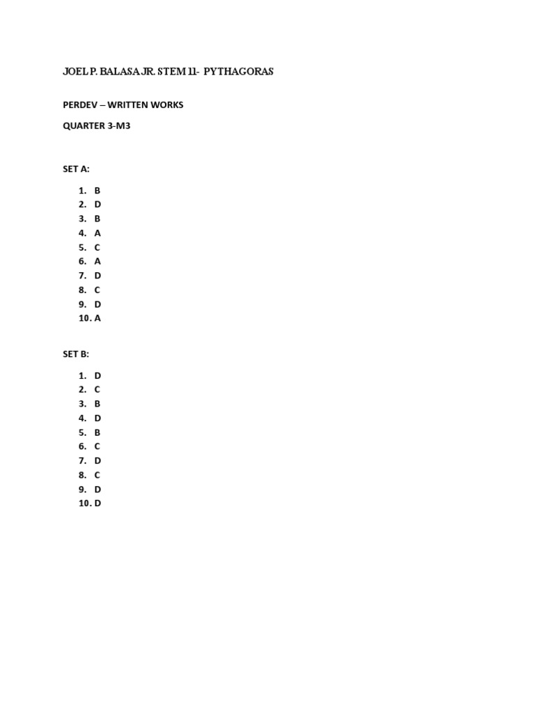 Balasa Perdev-M3 Q3 | PDF