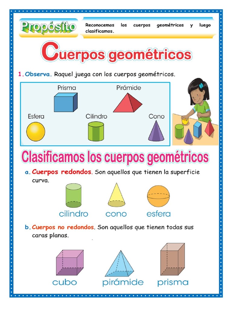 Ficha de Cuerpos Geométricos | PDF