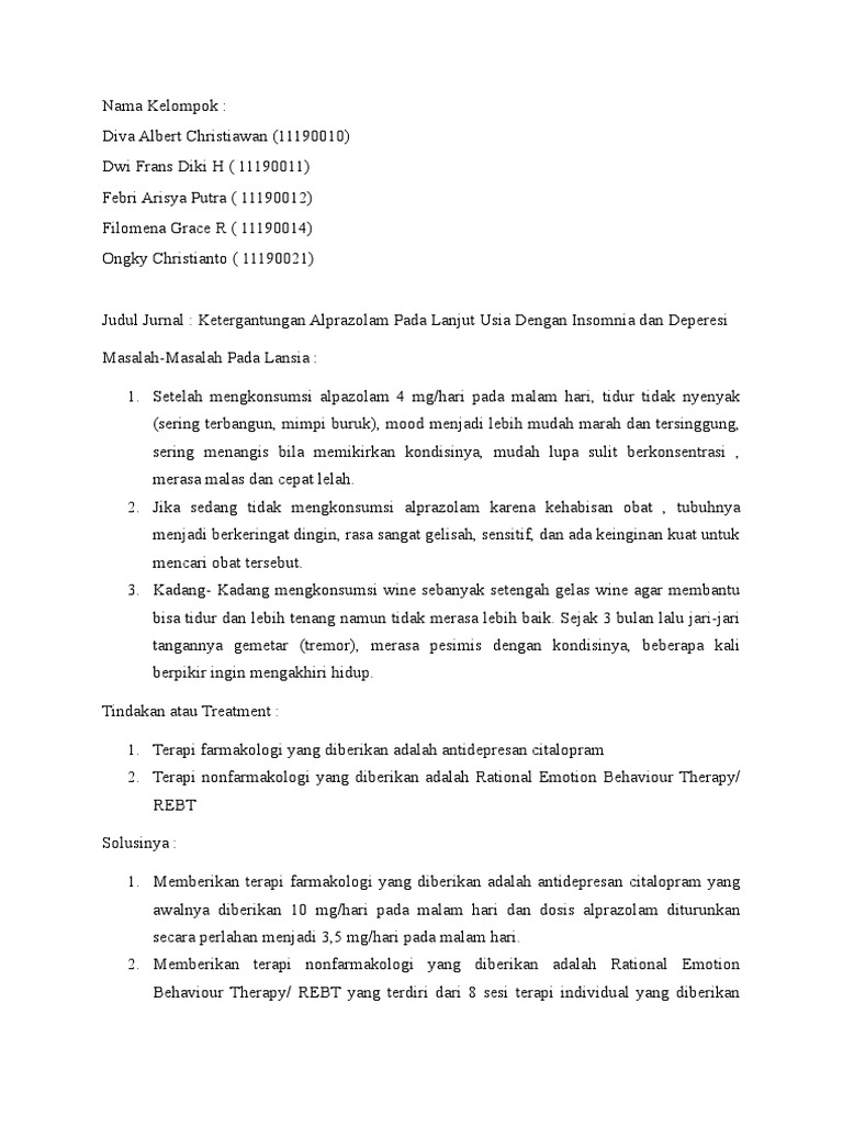 Tugas Resume Drug Induced Behavioral Distrubbances - Kelompok 5 | PDF