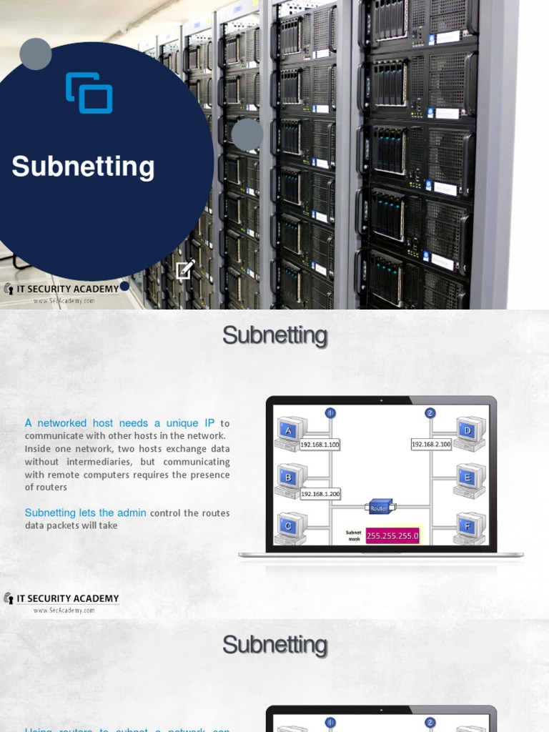 Subnetting - Notes For The Examination | PDF