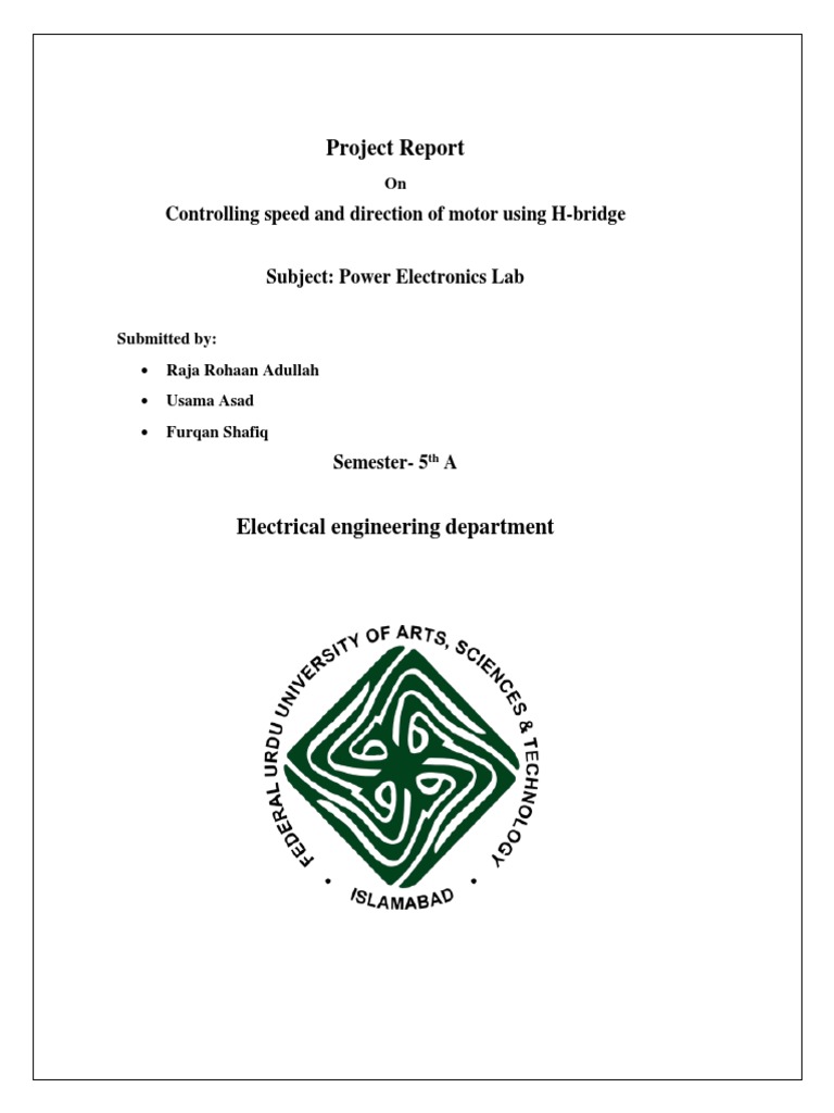 H-Bridge Motor Control Project Report | PDF | Electric Motor | Electric ...