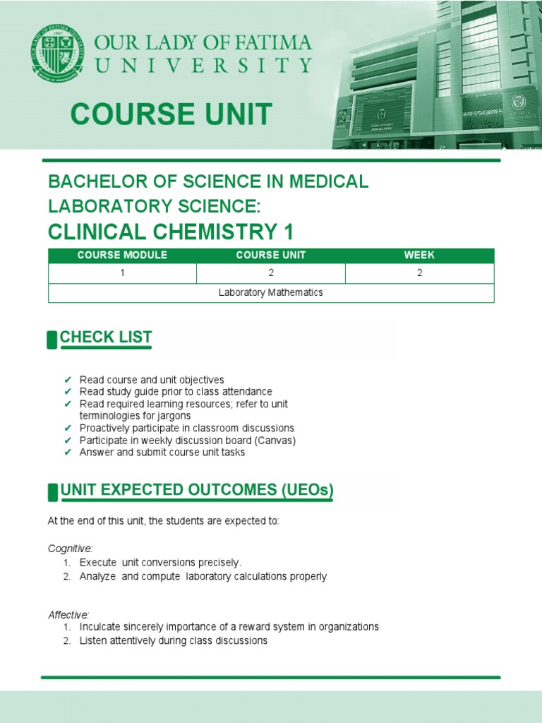 Laboratory Mathematics in Clinical Chemistry | PDF | Science & Mathematics