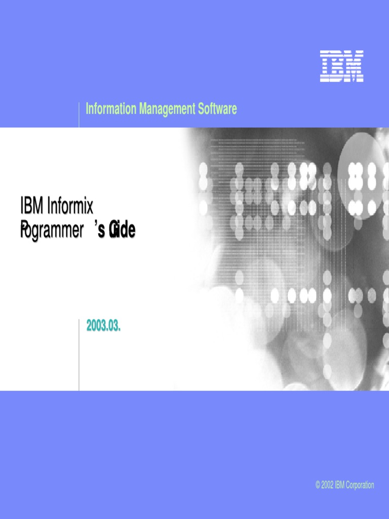 INFORMIX Programmer Guide (한글) | PDF | Database Index | Data Management