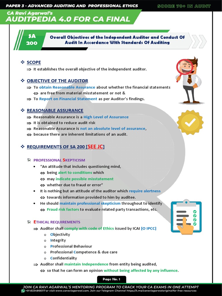 Auditing Standards Auditpedia 4 0 CA Final Audit by CA Ravi Agarwal ...